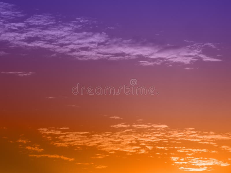 Evening Sky with Color Gradient Stock Image - Image of purple, clouds ...