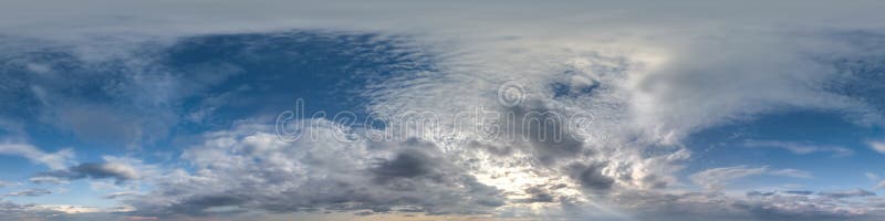 Evening Sky with Cumulus Clouds As Seamless Hdri 360 Panorama with ...