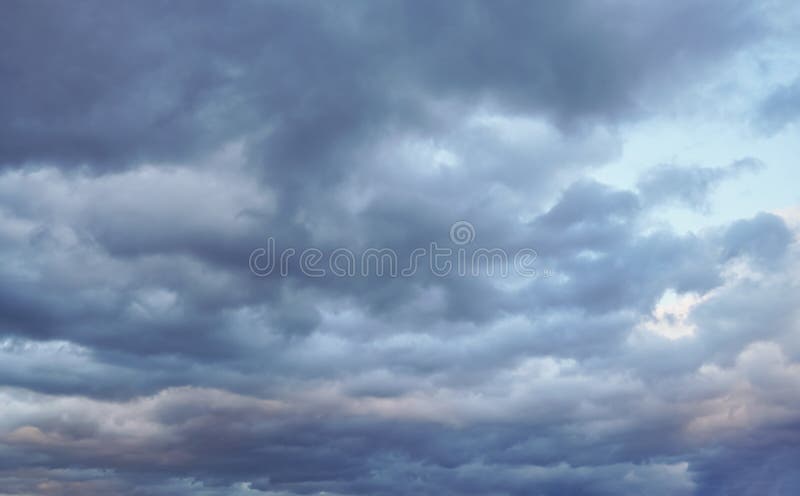 Dark Sky with Heavy Clouds at Sunset Stock Photo - Image of evening ...