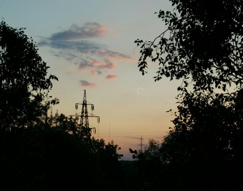 Evening sky stock photo. Image of late, evening - 105033856