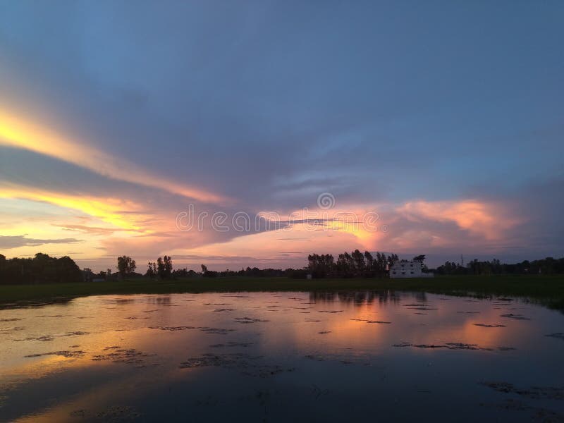 Evening sky, mansun stock photo. Image of mansun, sunrise - 192694996