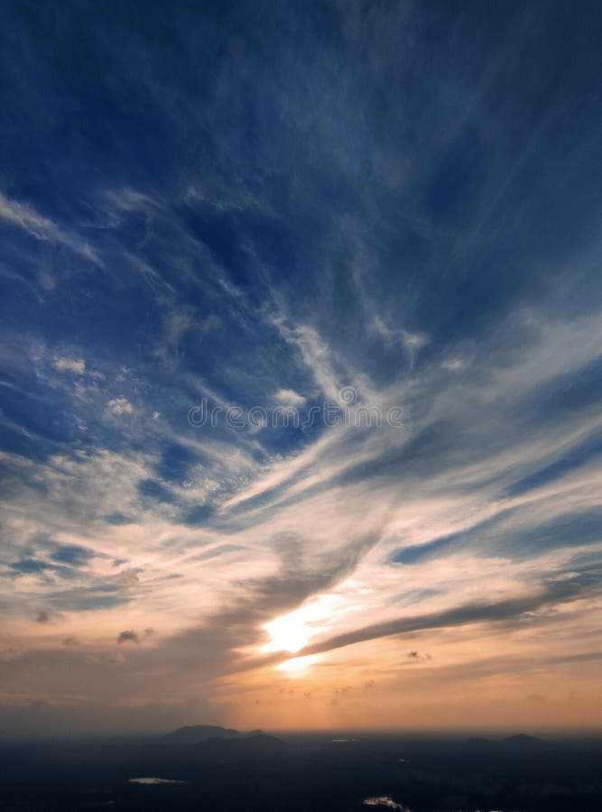Evening Sky on a Mountain Sunsets Stock Image - Image of evening ...