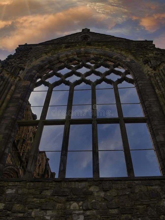 Evening Sky Over European Window Architecture Stock Image - Image of ...