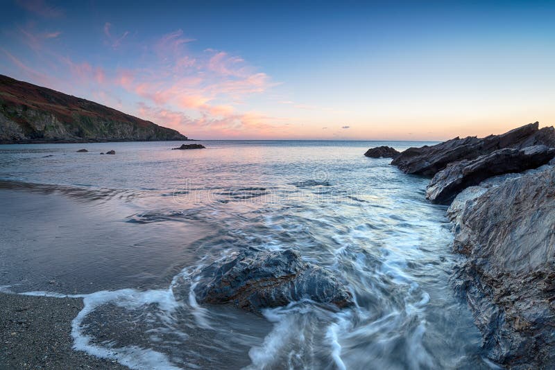 Hemmick Beach Cornwall stock image. Image of beaches - 30635559
