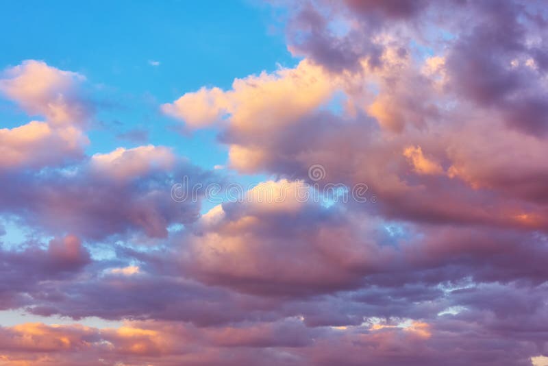 Pink Clouds Over Water. a Serene Landscape with Reflections and ...