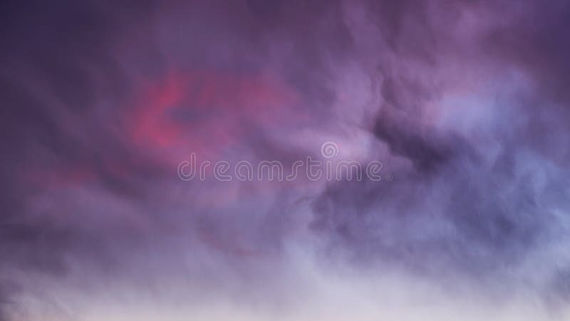Evening Sky with Pink Clouds at Sunset, Cloudy Landscape Stock Photo ...