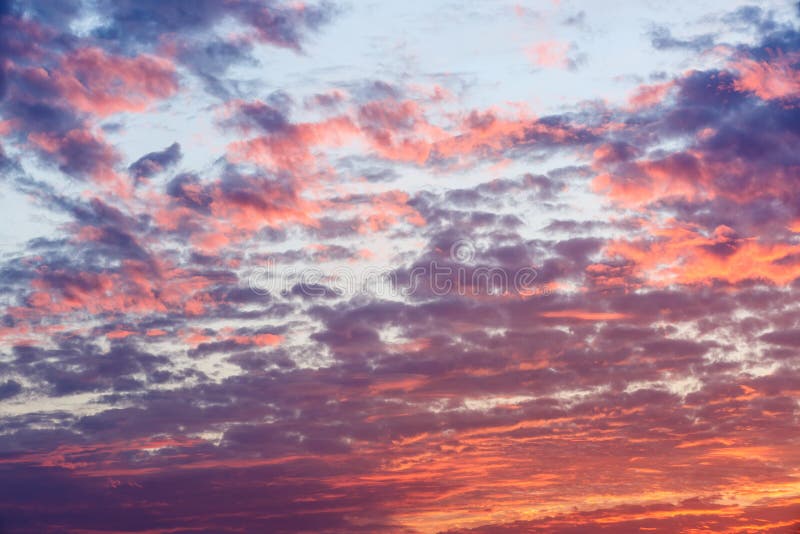 The Evening Sky of Rich and Colorful Stock Image - Image of dawn, drama ...