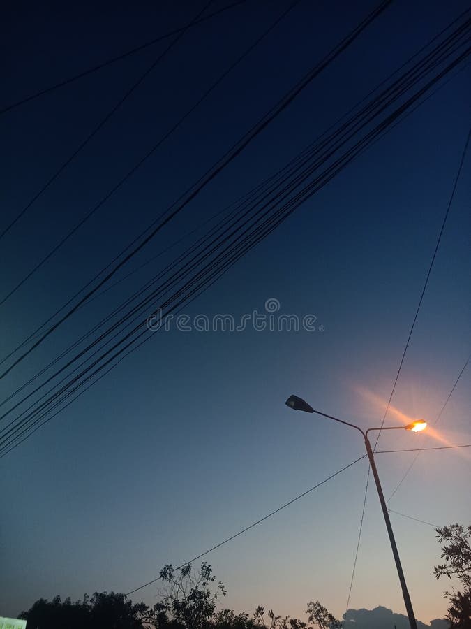 The Evening Sky Said Goodbye Beautifully Stock Image - Image of ...