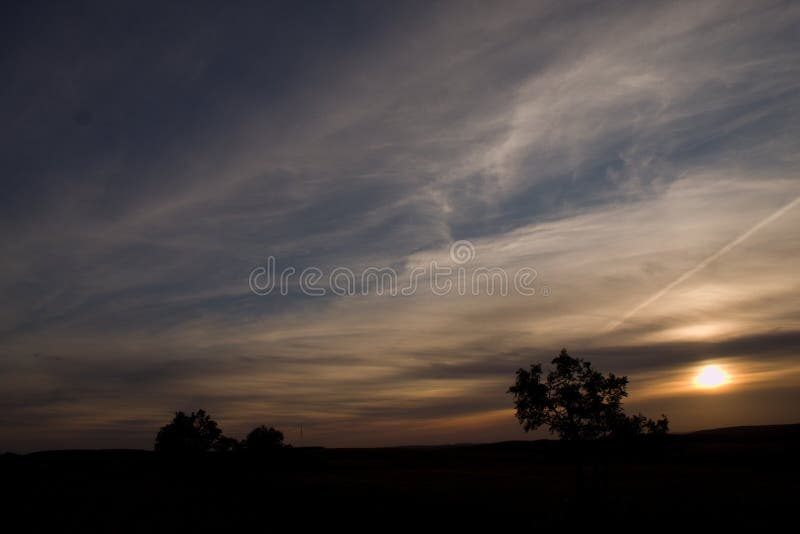 Clouds over the field stock image. Image of beautiful - 184884387