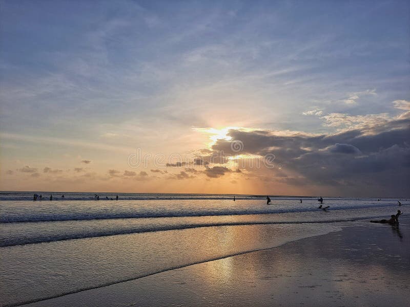 The Evening Sky at Sunset Seen on the Beach Stock Image - Image of sunrise, traveling: 393319629
