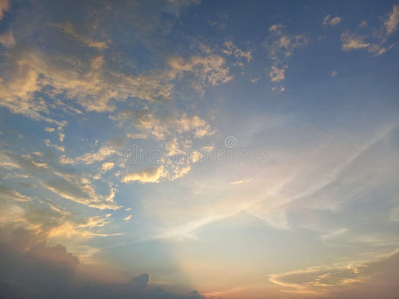 Evening sky view stock image. Image of evening, langitsore - 307085277