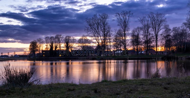 Evening Skyline Golden Hour Stock Photo - Image of morning, nature ...