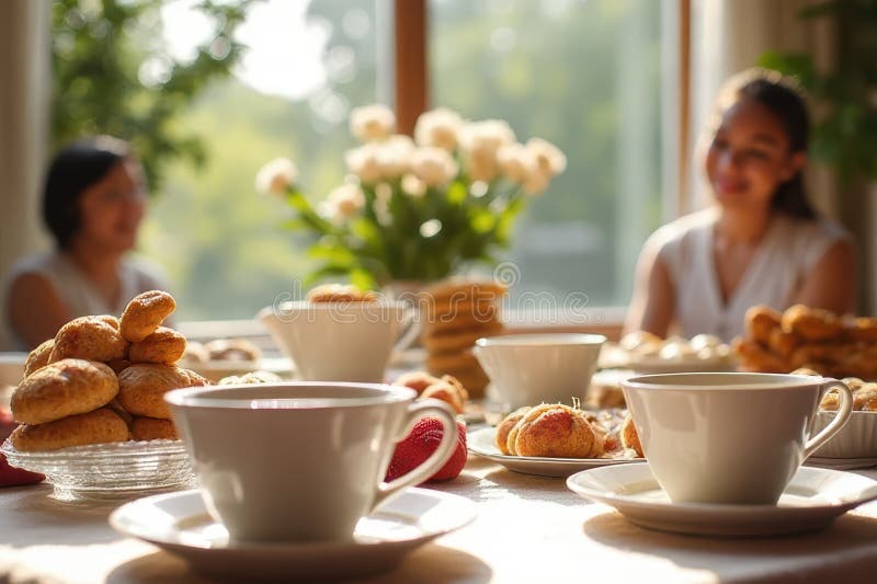 Evening Social Event stock illustration. Illustration of tableware ...