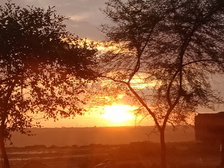 Evening son beautiful stock image. Image of afterglow - 194328619