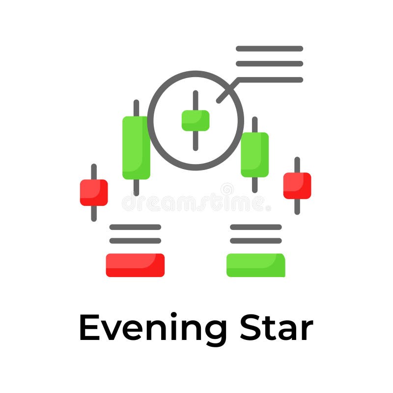 Evening Star Icon in Modern Style, Trading Related Vector Stock Vector - Illustration of flat ...