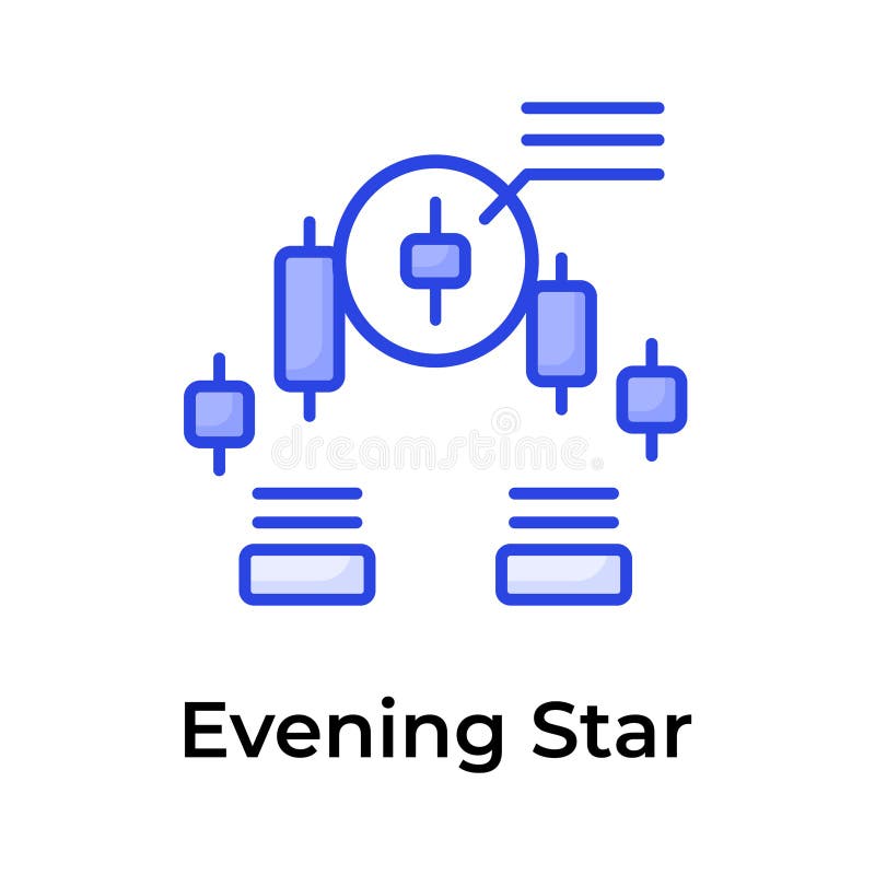 Evening Star Icon in Modern Style, Trading Related Vector Stock Vector ...