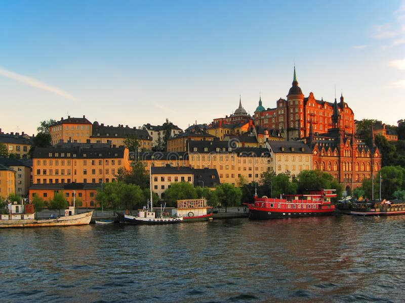 Evening Stockholm stock photo. Image of europe, city, north - 8686124