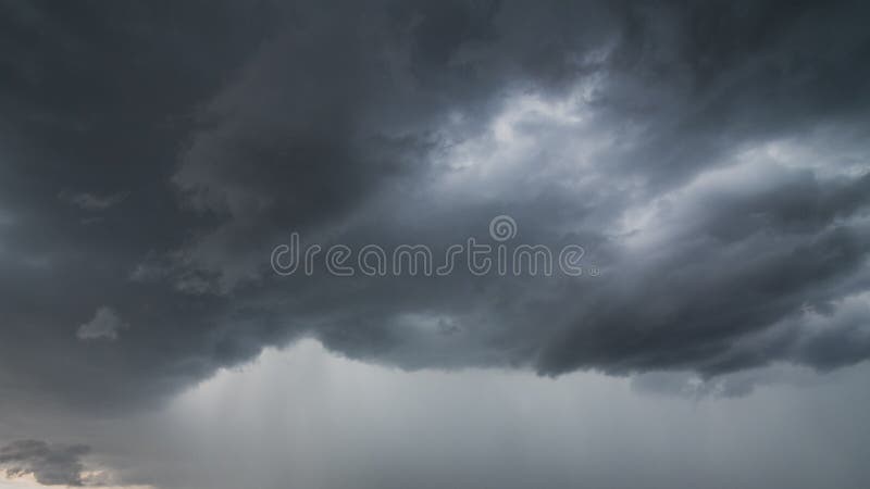Evening Storm Over River and Dramatic Sky and Clouds Stock Image ...