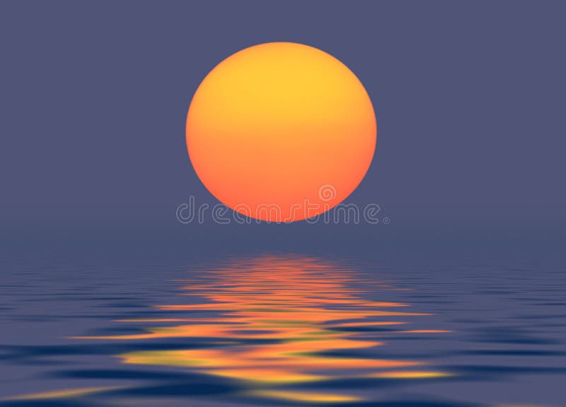 Evening Sun stock illustration. Illustration of background - 3440788