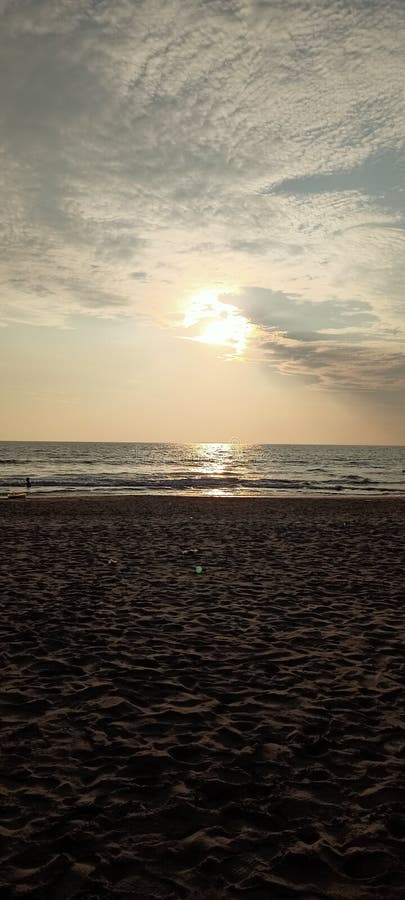 Evening sun goa beaches stock photo. Image of wave, sunrise - 212672342