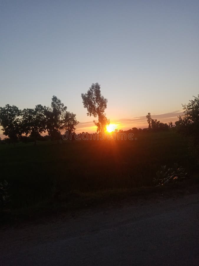 Evening Sun Panjab Pakistan Stock Photo - Image of evening, sunlight ...