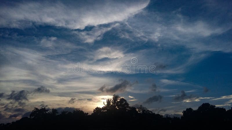Evening Sun Rays Outside Sky Stock Photo - Image of outside, rays ...