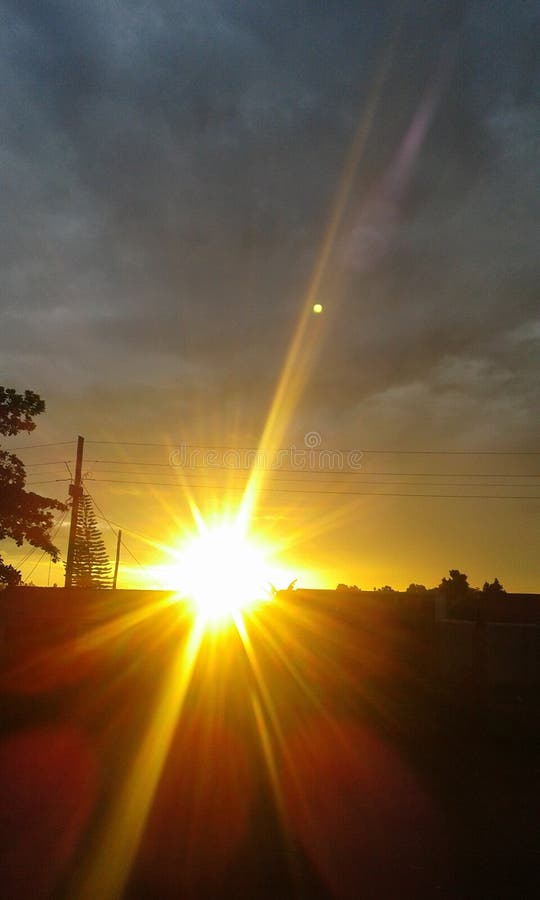 Evening sun set stock photo. Image of nature, evening - 143777544