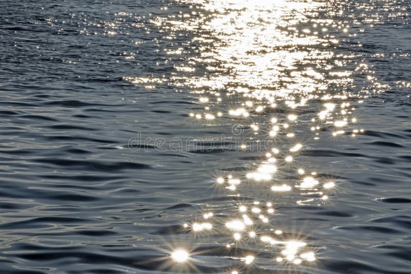Evening Sun and Sparkles in the Sea Stock Image - Image of nature ...