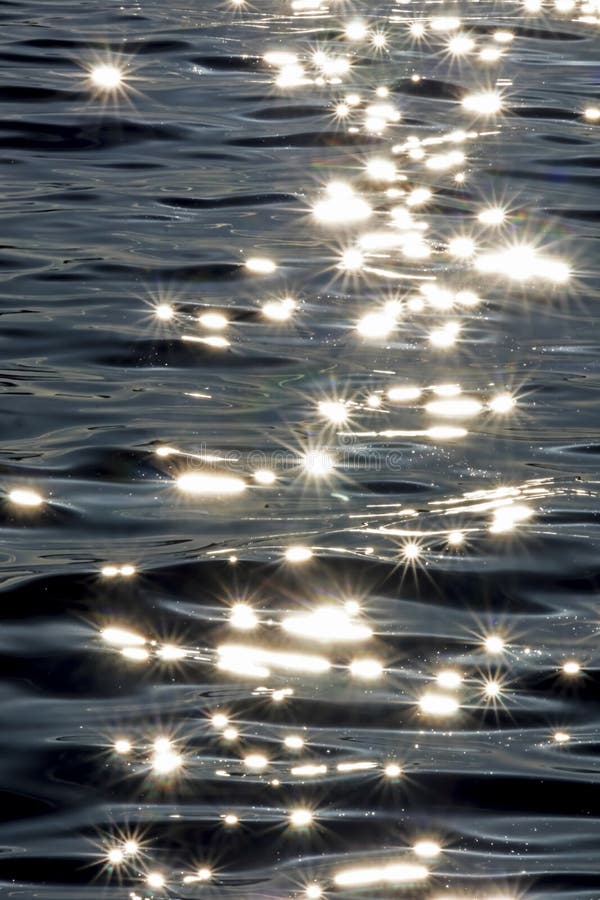 Evening Sun and Sparkles in the Sea Stock Photo - Image of cloud ...