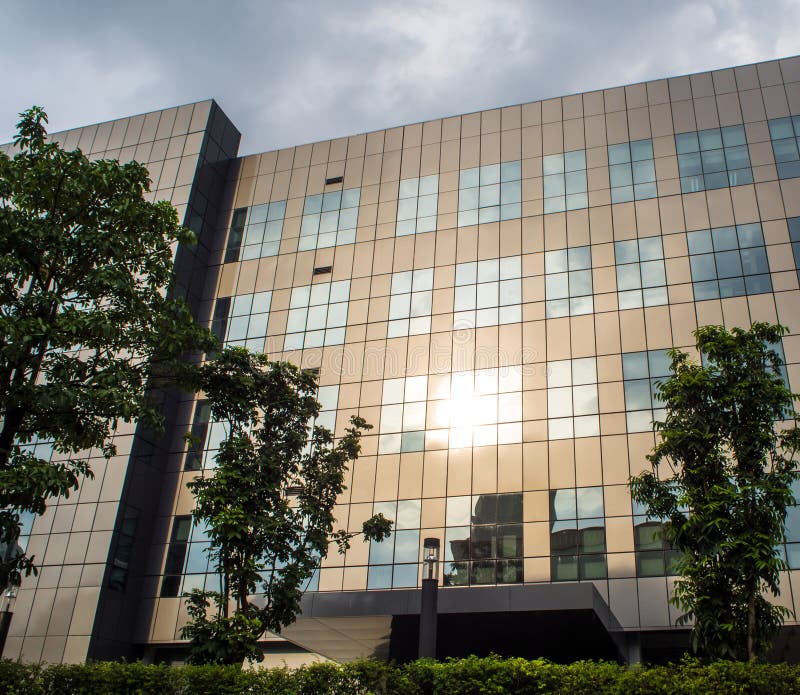 Sunlight Reflect on Modern Building Stock Photo - Image of reflection ...