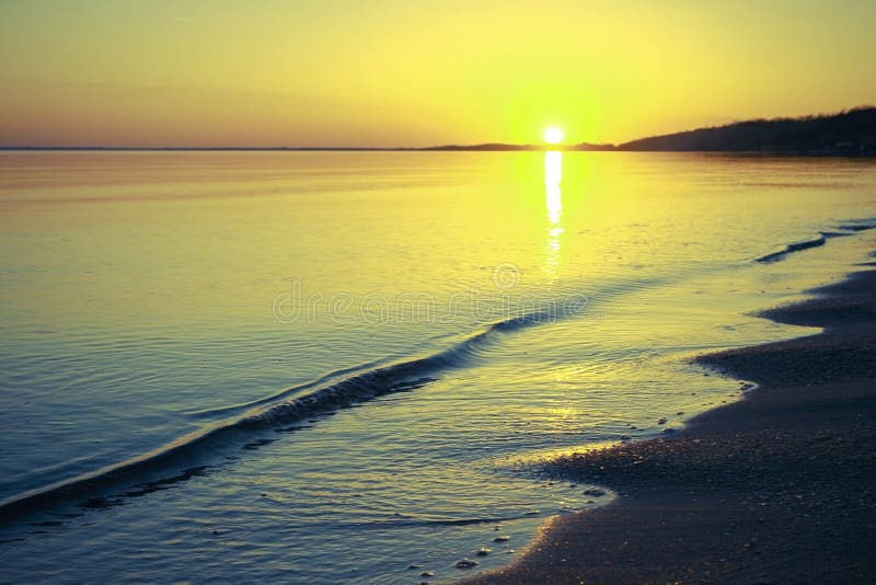 Evening sunset on the bay stock photo. Image of cloudscape - 70449870