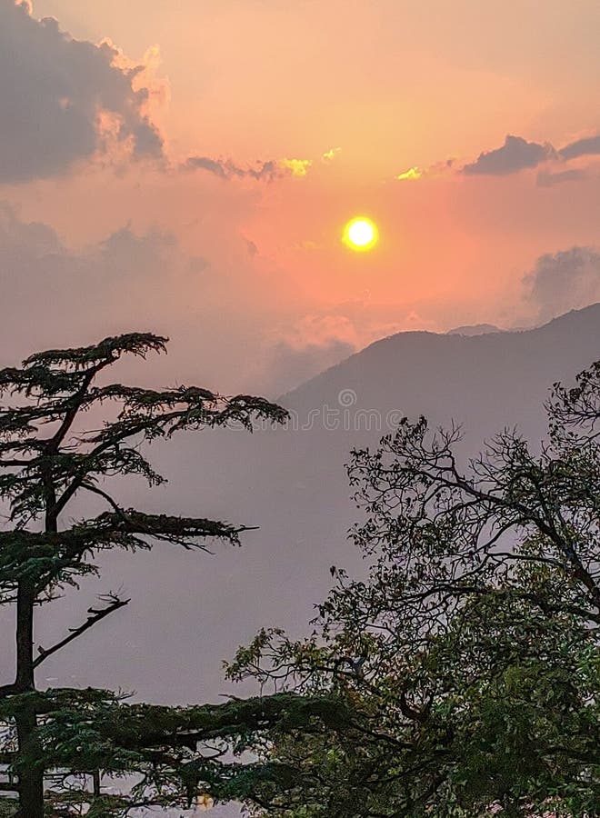 An Evening of Sunset in Hills Stock Photo - Image of high, india: 200786146