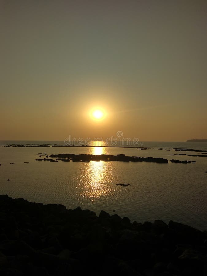 Evening Sunset at Marine Drive Mumbai Stock Photo - Image of marine ...