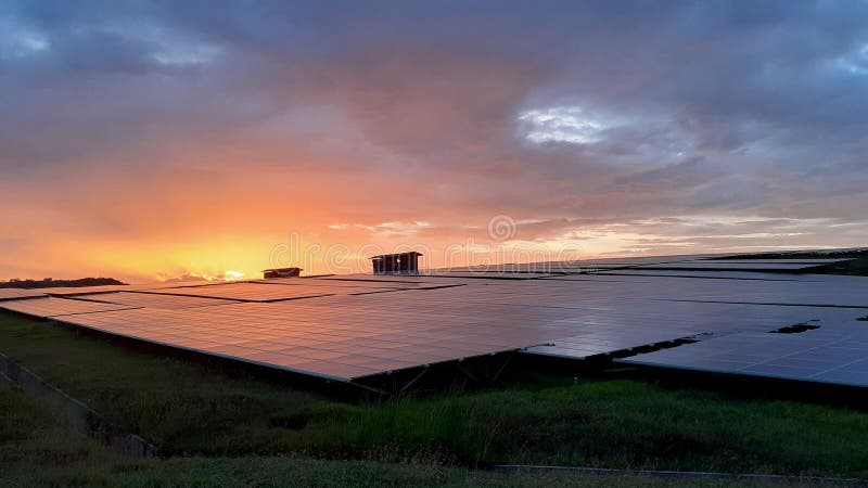 Evening Sunset at Saga Solar Stock Image - Image of sunset, evening ...