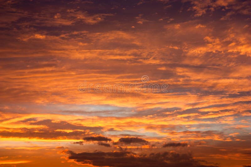 Evening Sunset View of Beautiful Sky Stock Image - Image of morning ...