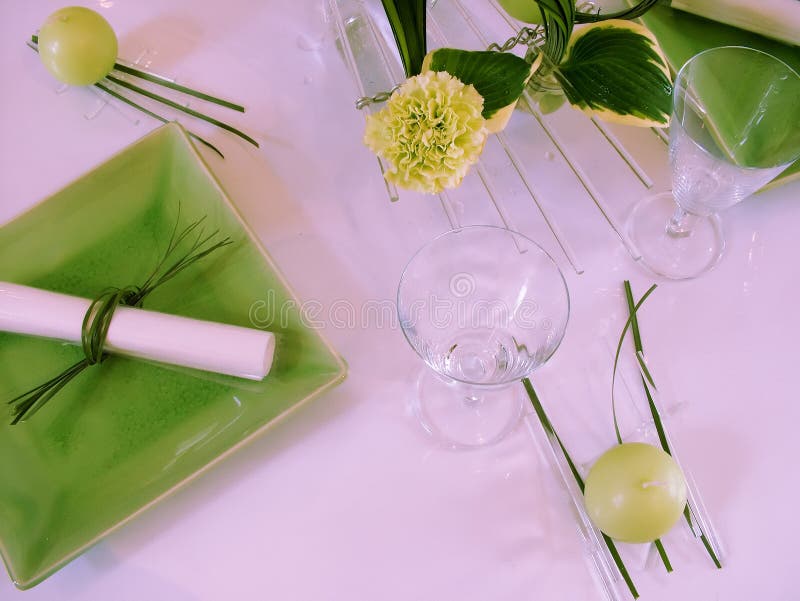 Evening Table (table and Place Settings) Stock Photo - Image of ...