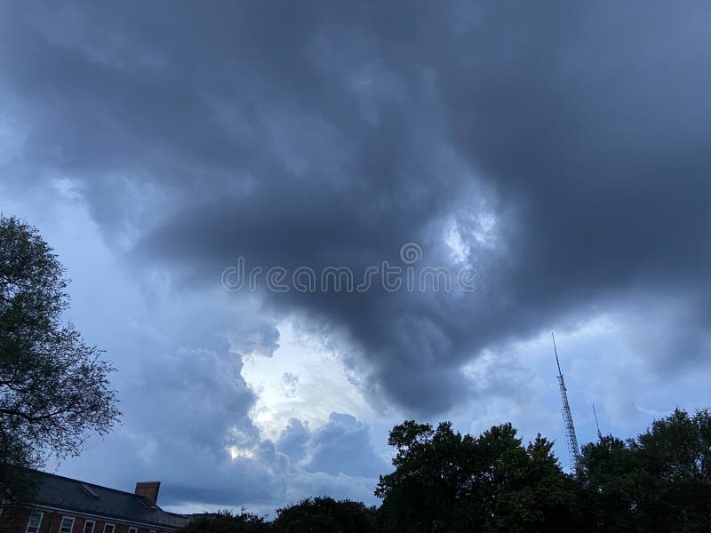 Evening Thunderstorm in Early October Stock Photo - Image of october ...
