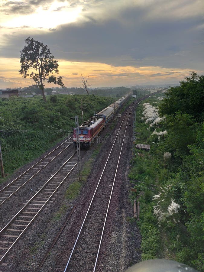 Evening Time is a Passing Train and There is a Tree in Both Its Sides ...