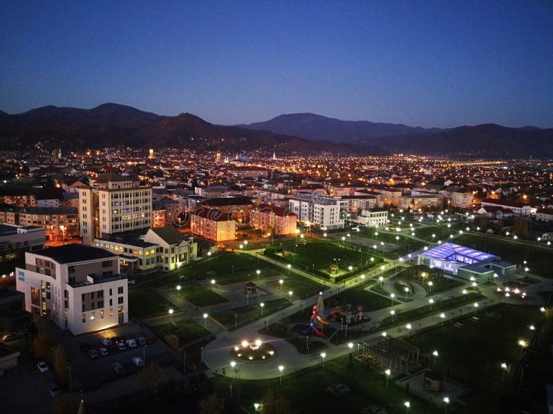 Baia Mare stock photo. Image of town, mare, evening - 136271450