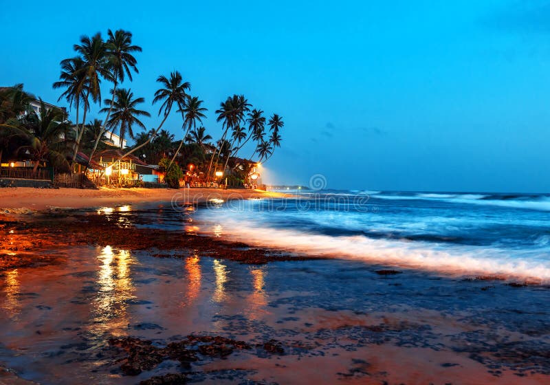 Evening on the Tropical Beach Stock Photo - Image of bright, beauty ...