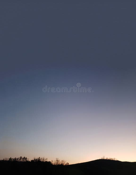 Evening Twilight Over a Hill, Dover, Ohio Stock Image - Image of ...