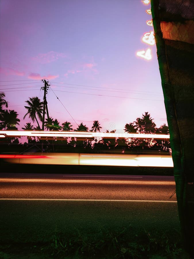 Evening Vibes for Kerala Beautiful Destinations Traffic Lightning Stock ...