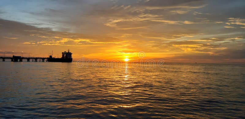 Evening View at Bintuni Bay, West Papua, Indonesia Stock Image - Image ...