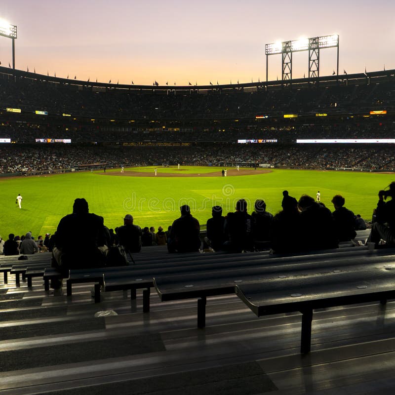Evening View Crowd Baseball Match Stadium Stock Photos - Free & Royalty ...