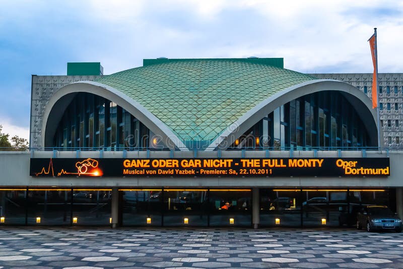 Evening View on Dortmund Opera Building Editorial Image - Image of ...