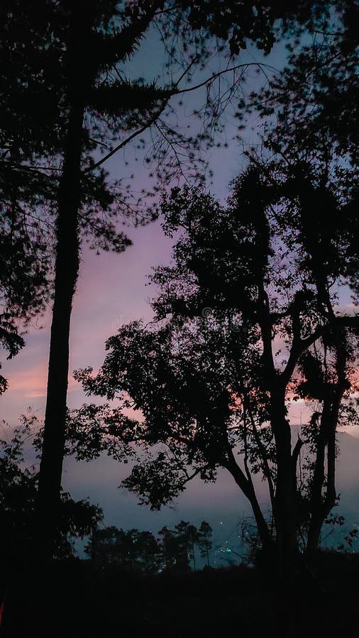 Evening View from the Foot of Mount Merapi Stock Image - Image of ...