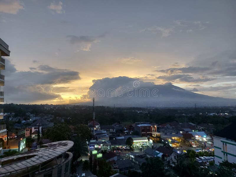 Evening View from Hotel Horison Ciawi Stock Photo - Image of view ...
