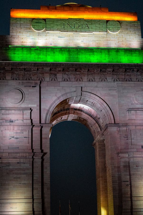 Evening View of India Gate in Delhi India, India Gate View with Tri ...