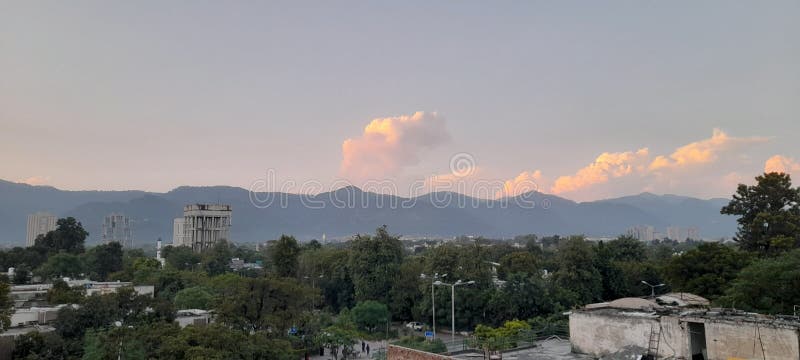 Evening View of Islamabad from Top of a Building Stock Image - Image of ...