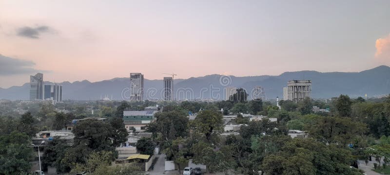 Evening View of Islamabad from Top of a Building Stock Photo - Image of ...